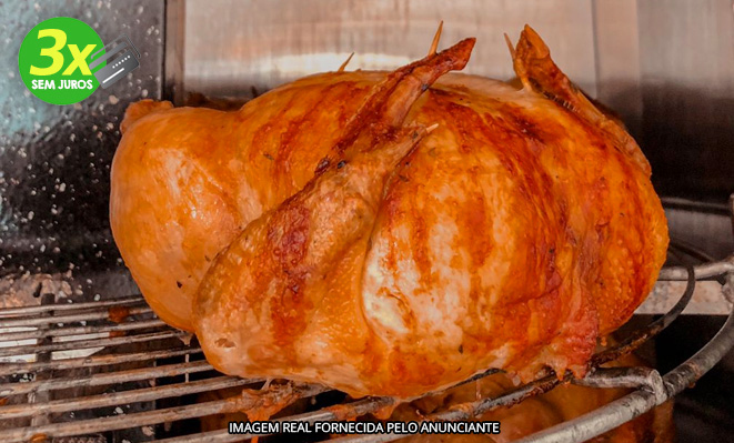 JOÃO ASSADOS: combo de frango assado gourmet recheado + farofa crocante de bacon, arroz e ...